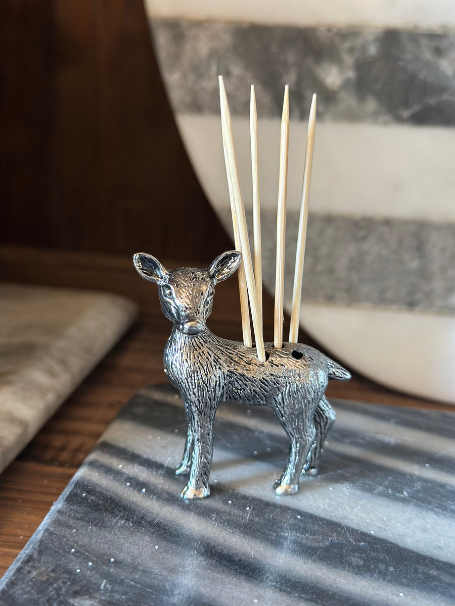 Pewter Deer Toothpick Holder – Eagle Rock Beef